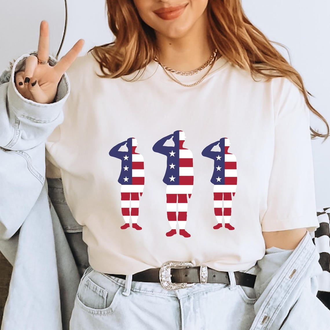 Patriotic Soldier Design, Usa Military Tribute, Veterans Day Shirt ...