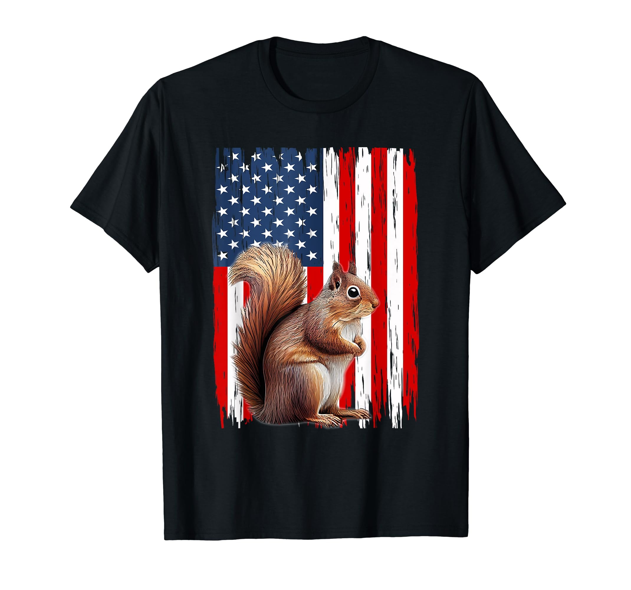 Patriotic Squirrel USA Flag American 4th Of July Men Women T-Shirt ...