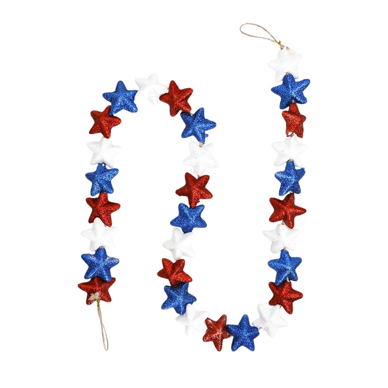 Patriotic Star Bead Red White Blue Memorial Day Decorations ...