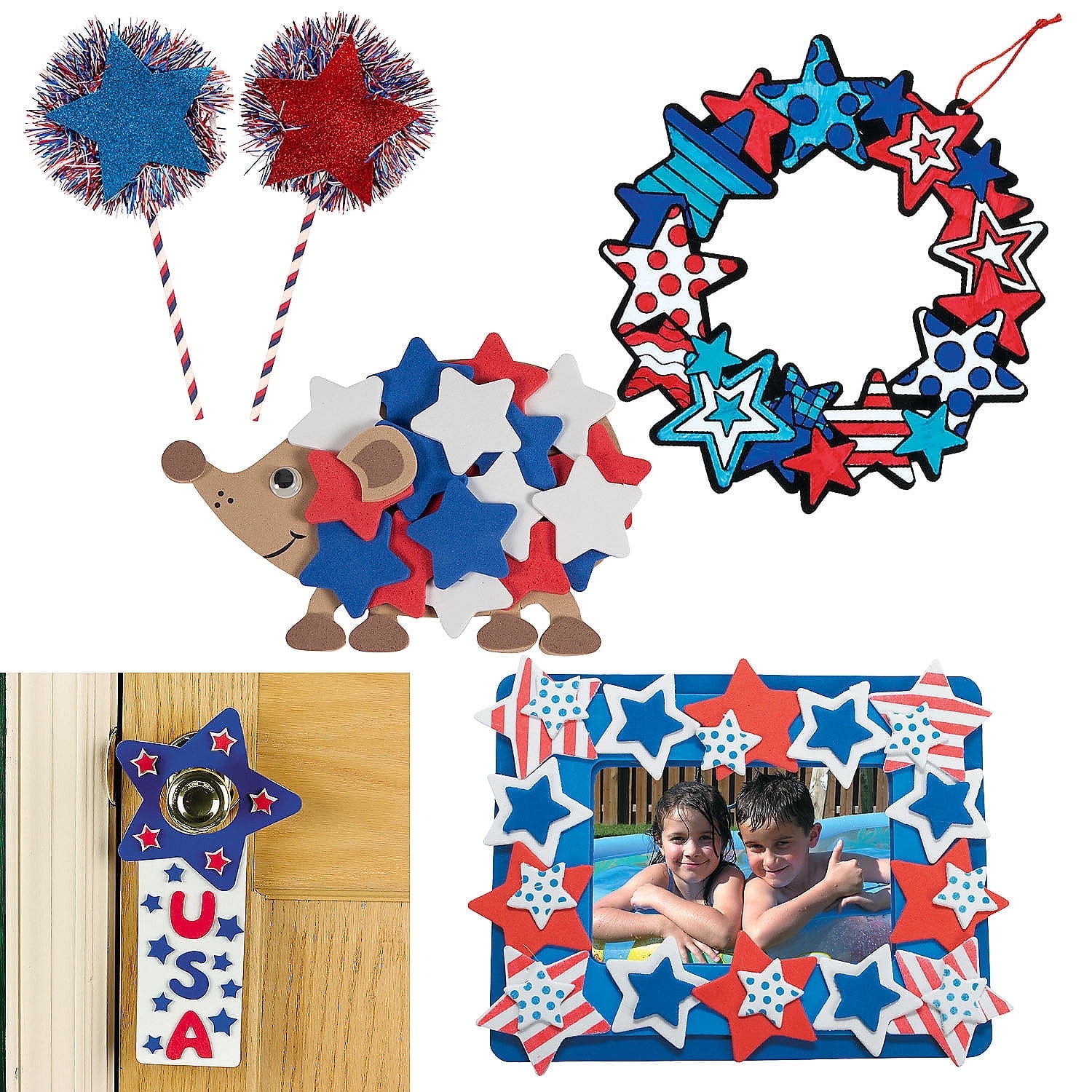 Patriotic Star Craft Kit Assortment Bulk Makes 60 - Walmart.com