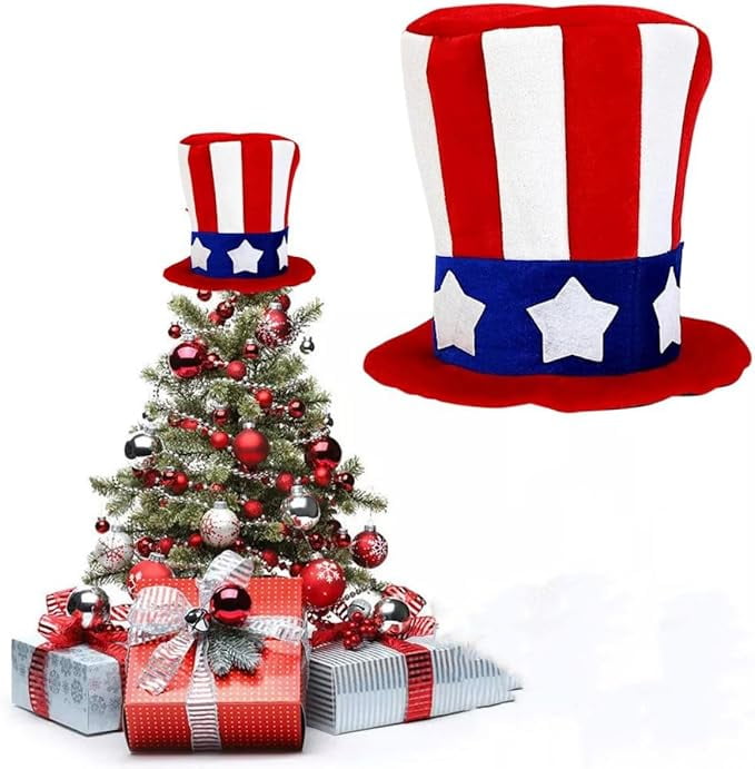 Patriotic Star Hat Tree Topper Decoration,4th of July Hat Tree Topper ...