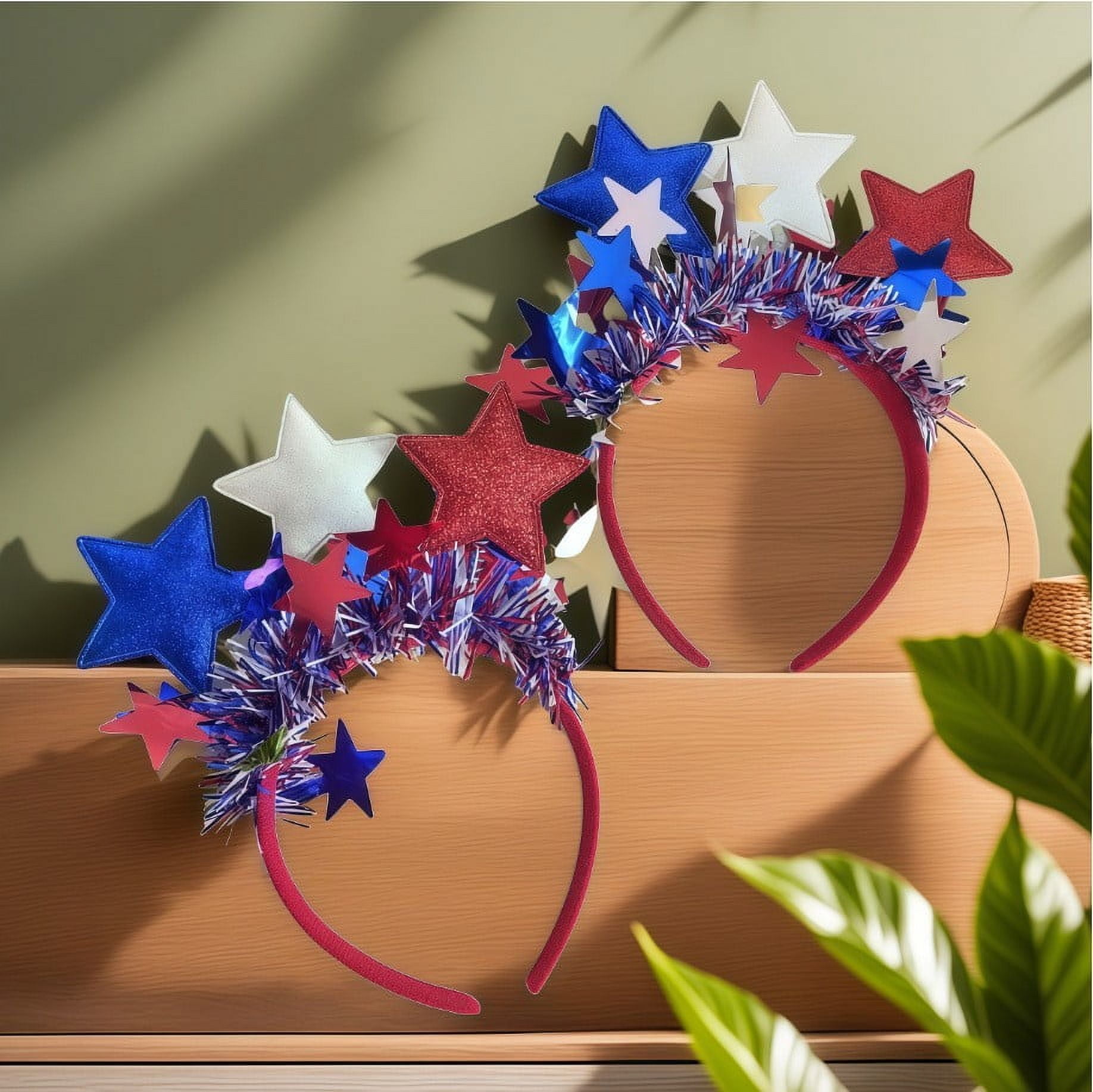 Patriotic Star Spangled Headband Hair Clip for Women and Girls ...