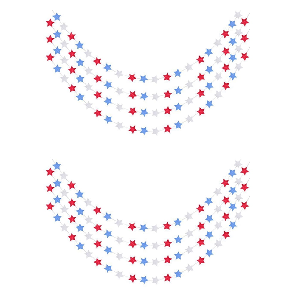 Patriotic Star Streamers Banner Garland For 4Th Of July, Memorial Day ...