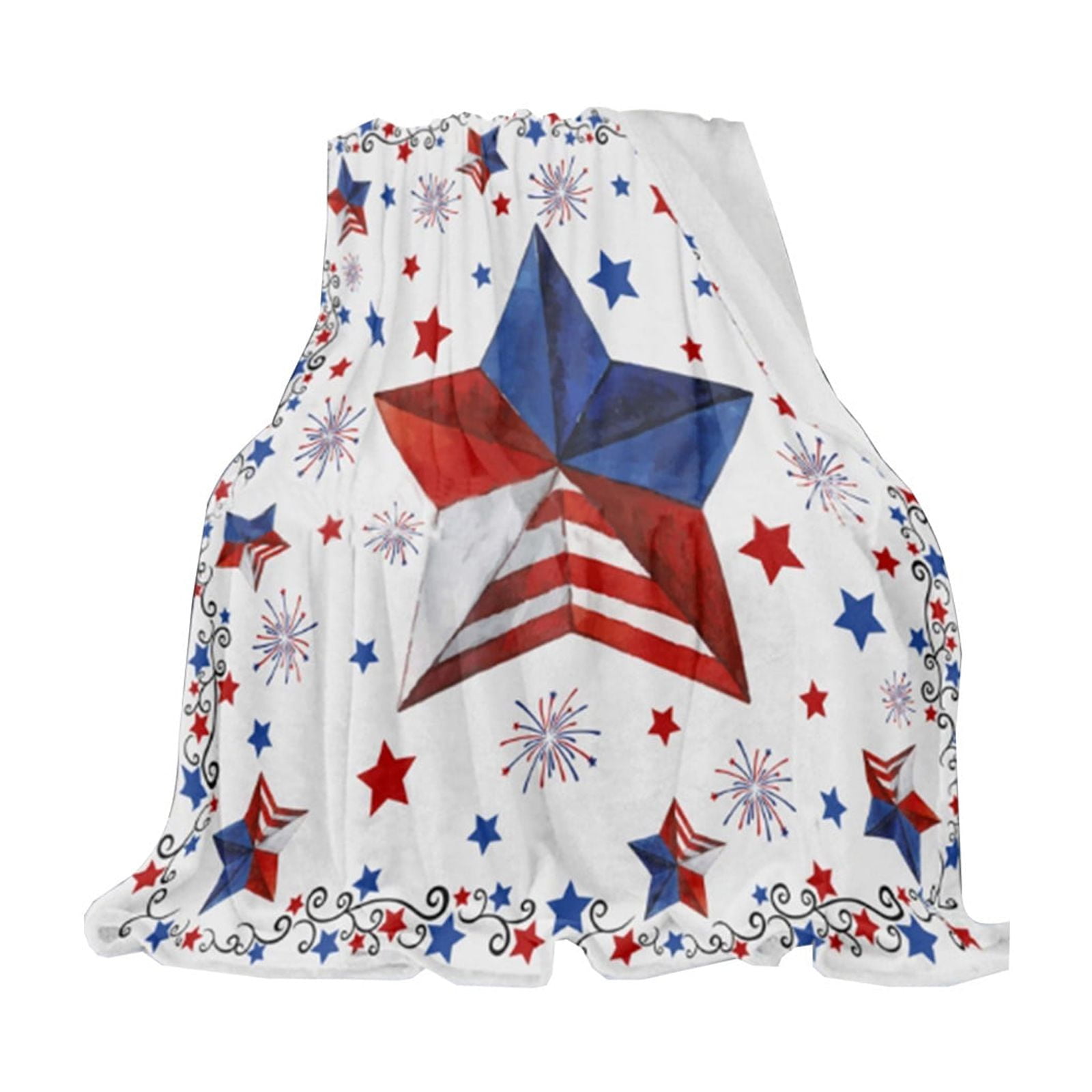 Patriotic Star Throw Blanket, 4th of July Memorial Day Decorations ...