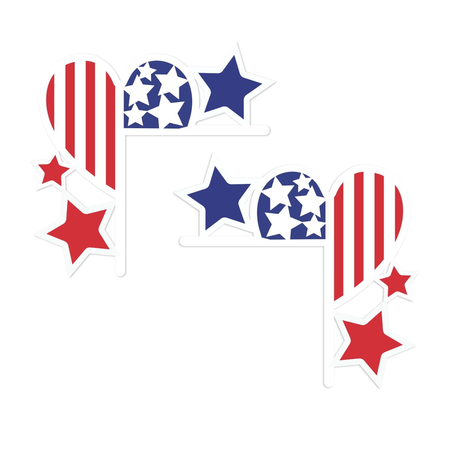 Patriotic Star and Stripes Corner Decorations Perfect for 4th of July ...