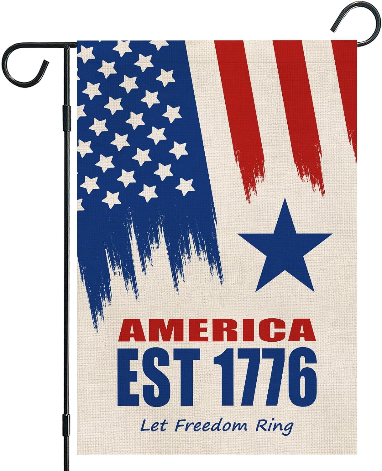 Patriotic Stars and Stripes Garden Flag Small Double Sided Readable ...