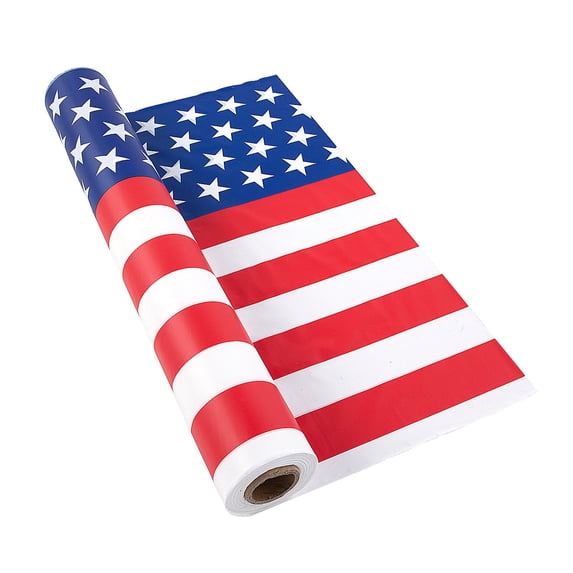 Patriotic Stars & Stripes Tablecloth Roll - Walmart.com