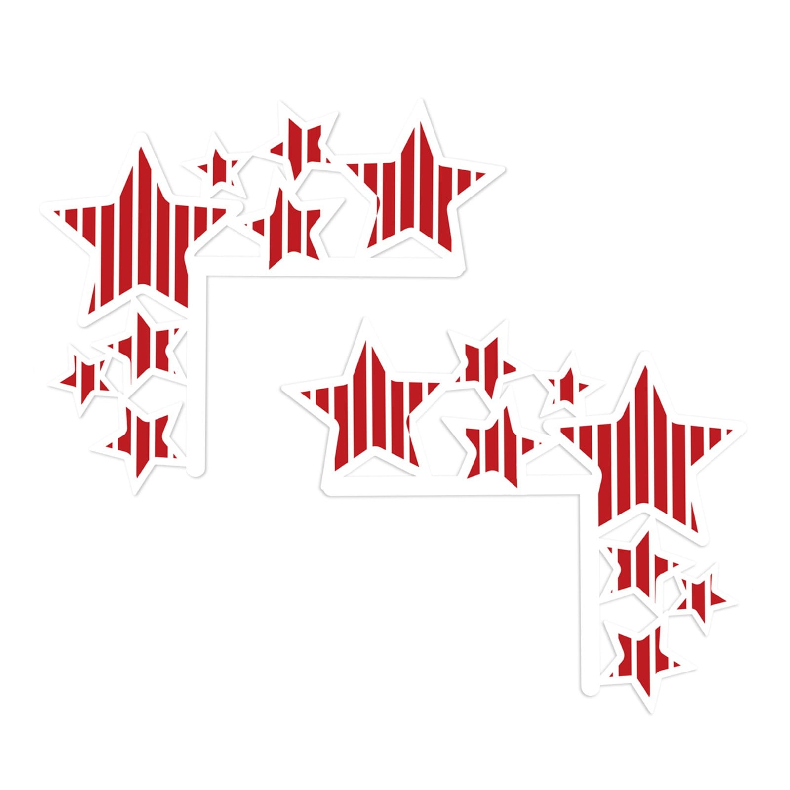 Patriotic Stars and Stripes Corner Decorations Red, White, Blue Theme ...
