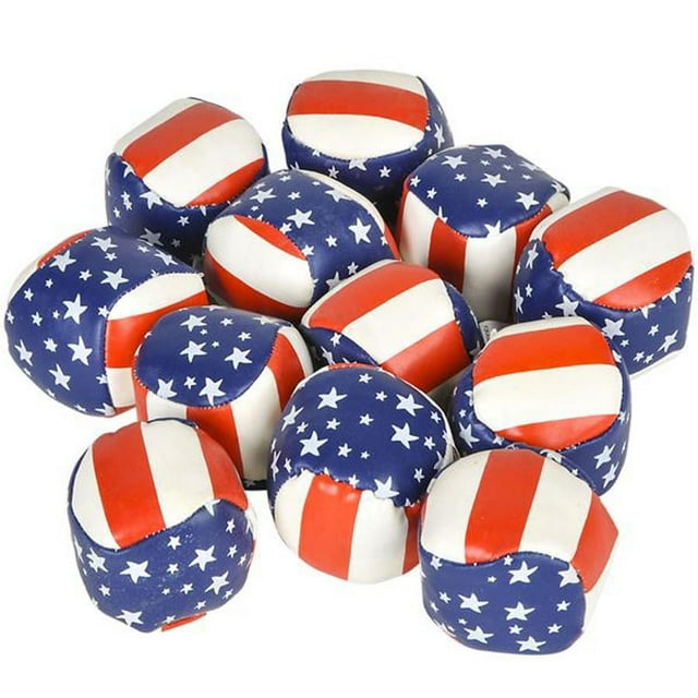 Patriotic Stars and Stripes Hacky Sack 2" Party Favors, Red White Blue ...