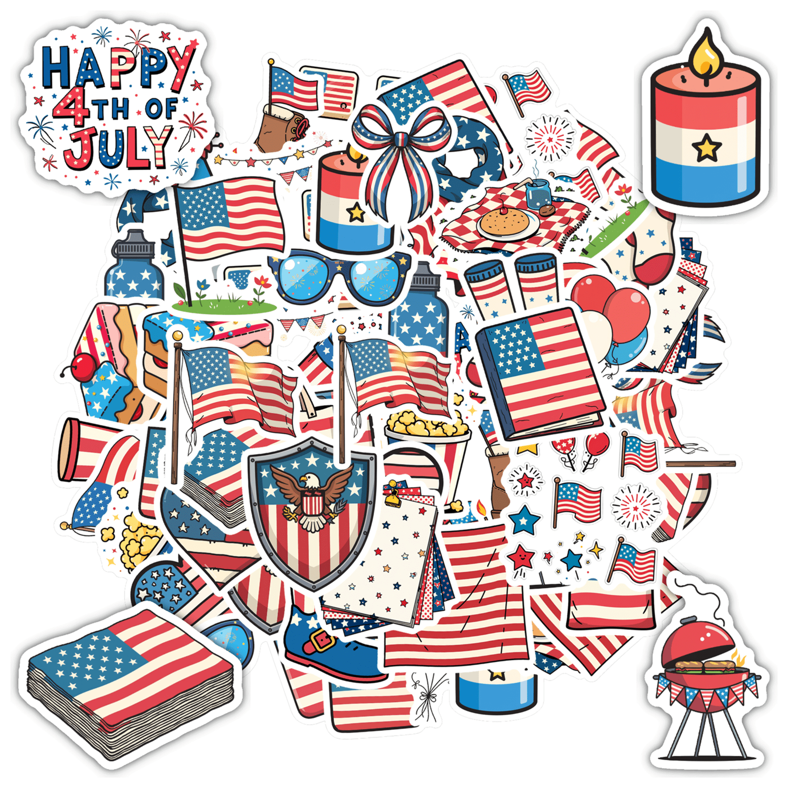 Patriotic Stickers Stationery Stickers USA Graffiti Stickers Funny ...