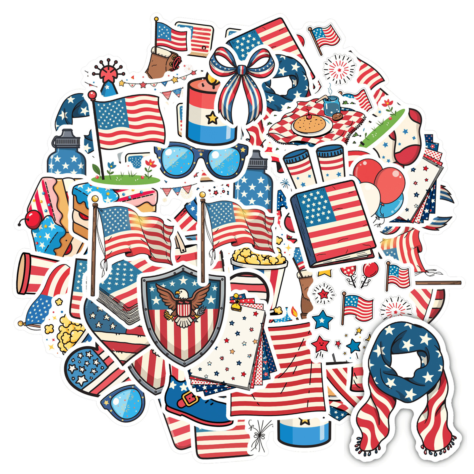Patriotic Stickers Stationery Stickers USA Graffiti Stickers Funny ...