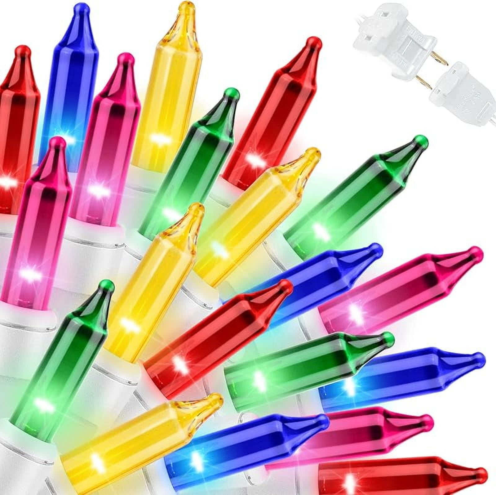 Patriotic String Lights - Red White Blue Mini Lights with White Wire ...