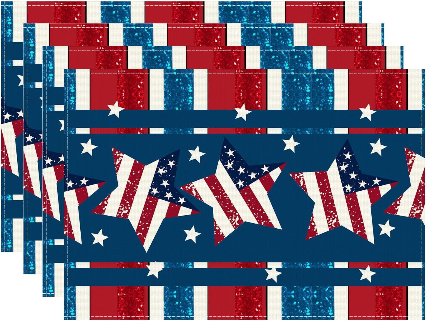 Patriotic Stripes Stars Pentagram America 4th of July Memorial Day ...