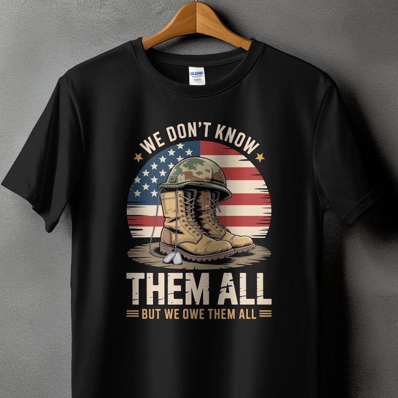 Patriotic T-Shirt, Military Boots Design, Veteran Support, Memorial Day ...