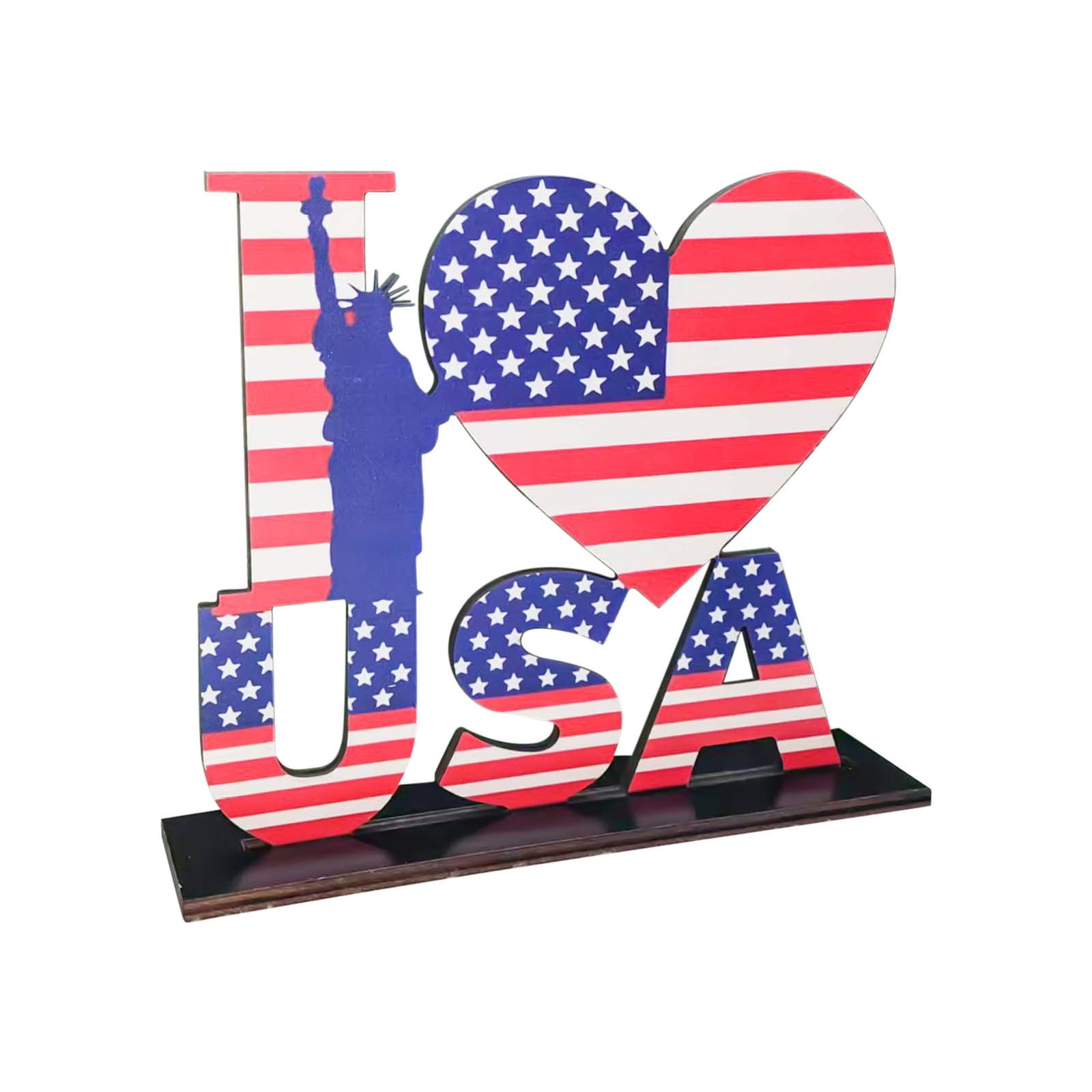 Patriotic Table Decor Memorial Day Table Decorations Wooden - Statue of ...