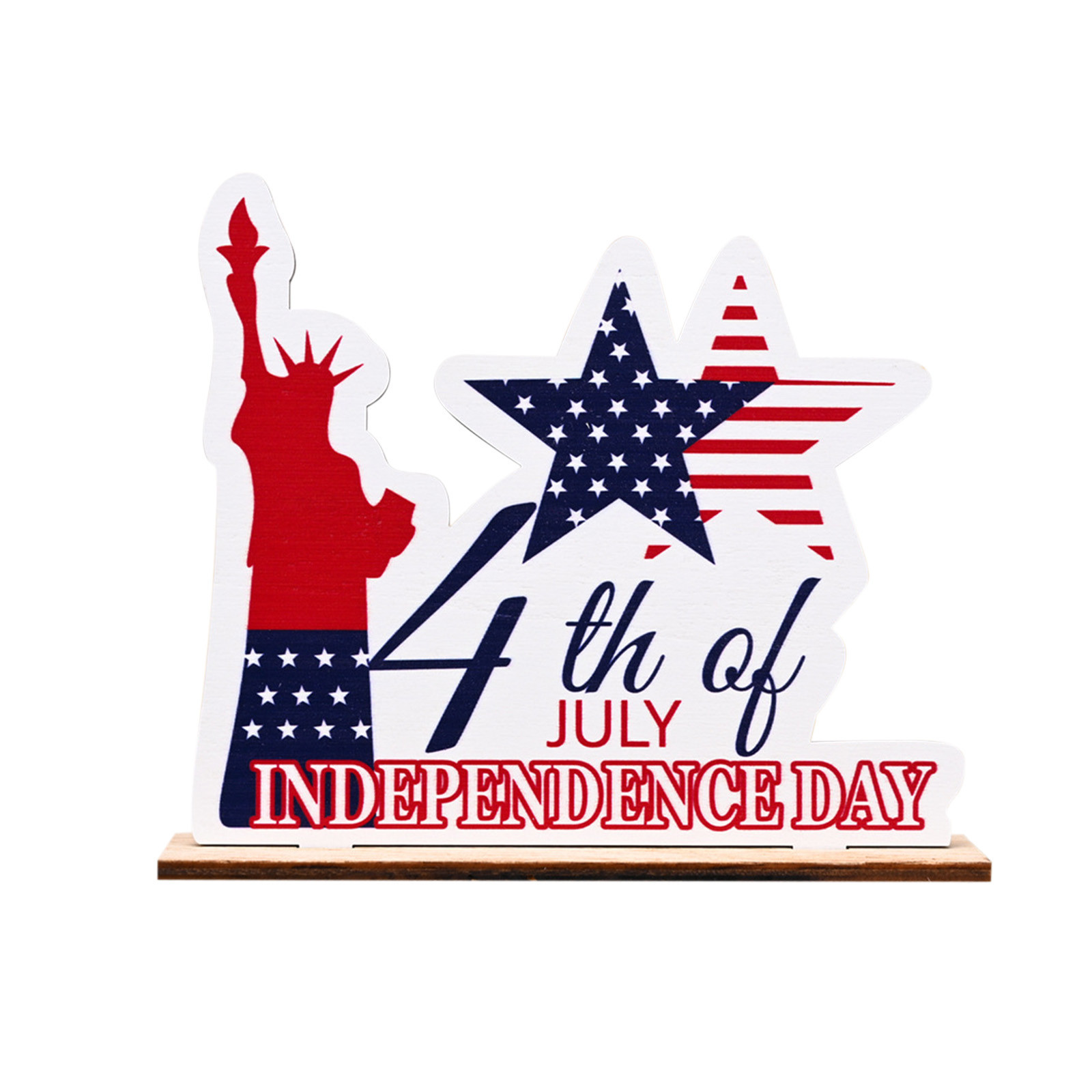 Patriotic Table Decoration Memorial Day 4th of July Wooden Table ...