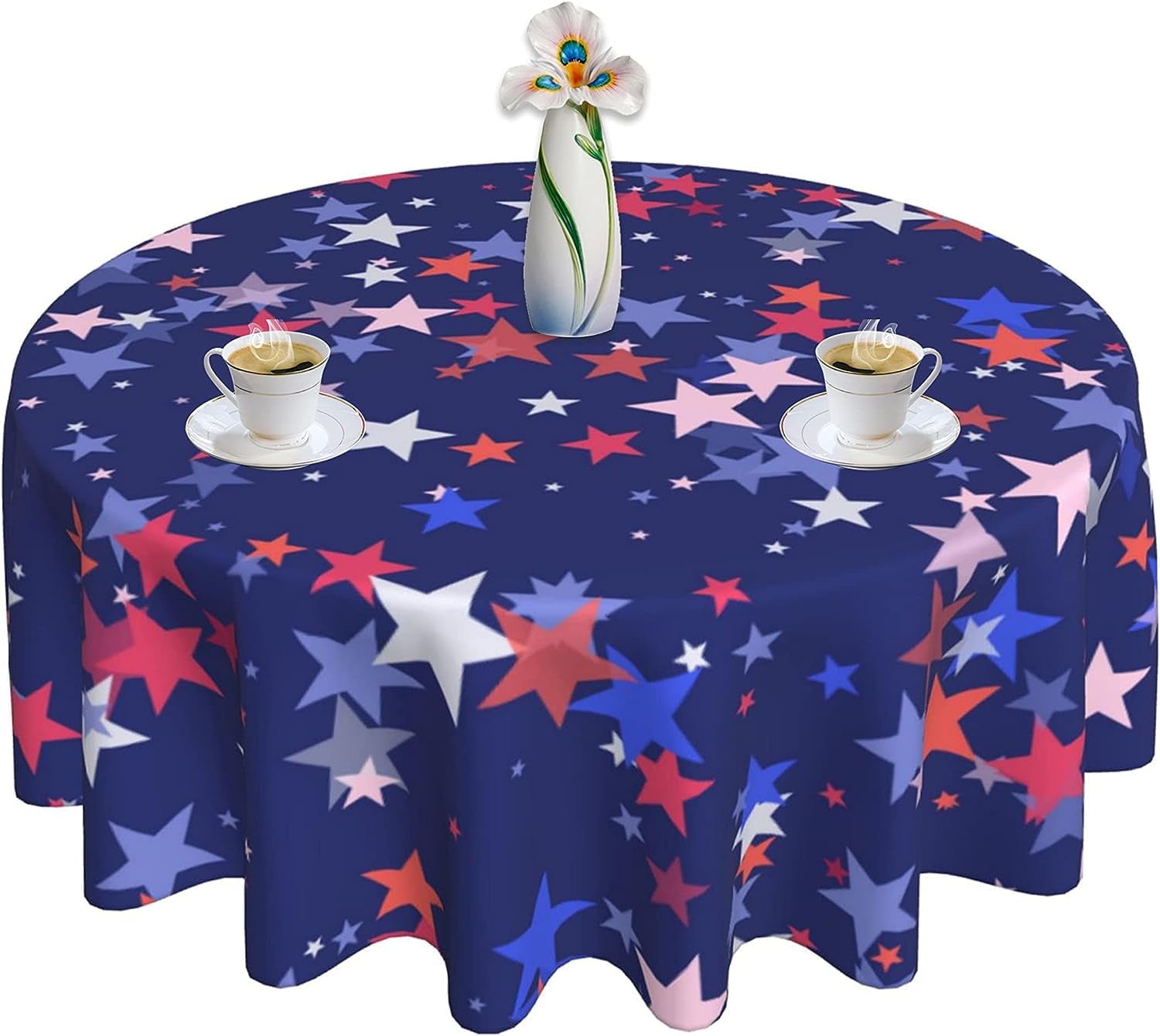Patriotic Tablecloth Red White and Blue 4th of July Tablecloth Star ...