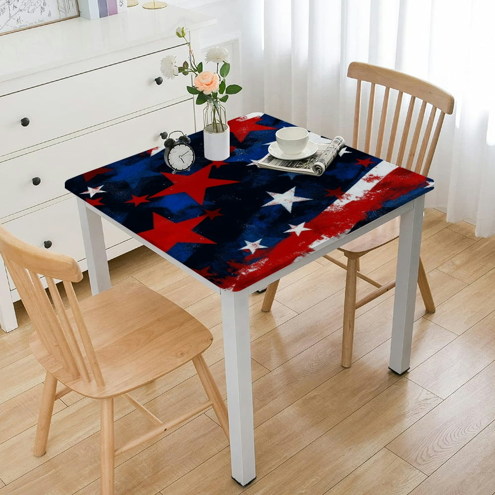 Patriotic Tablecloth Red White Blue Star Disposable Table Covers ...