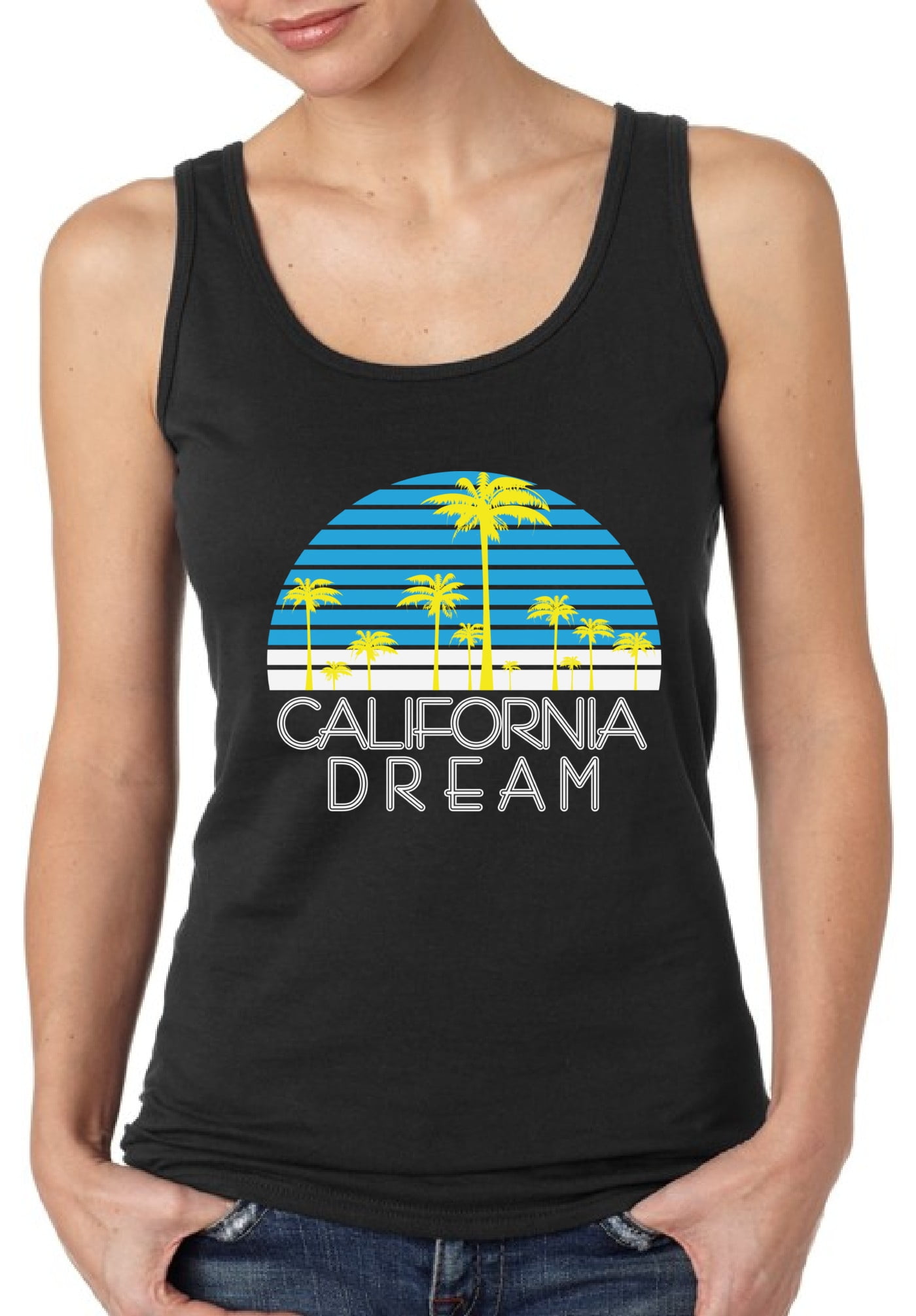 Patriotic Tank Top for Women California Dream Palms - S M L XL 2XL Cali ...