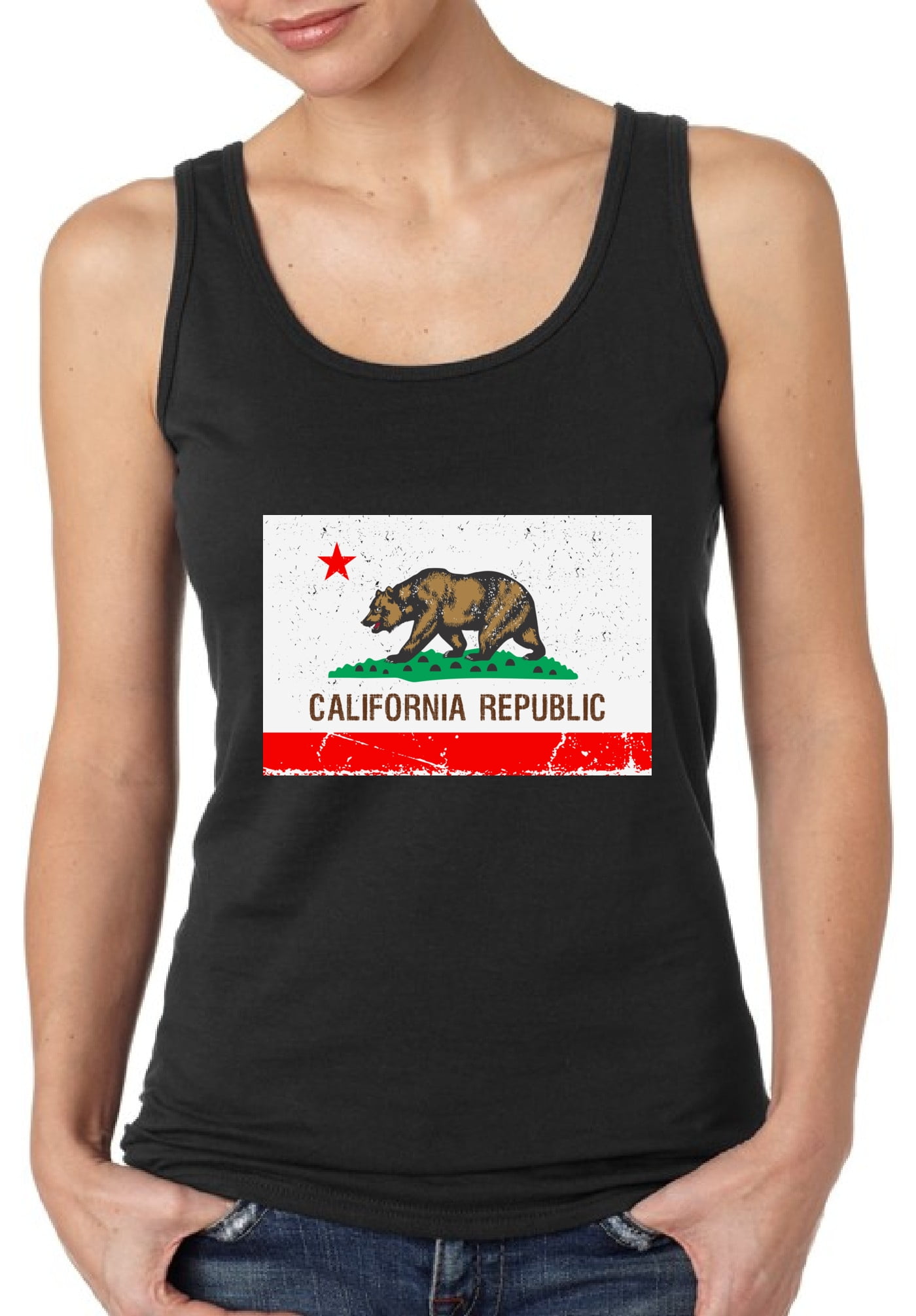 Patriotic Tank Top for Women California Republic Flag - S M L XL 2XL ...