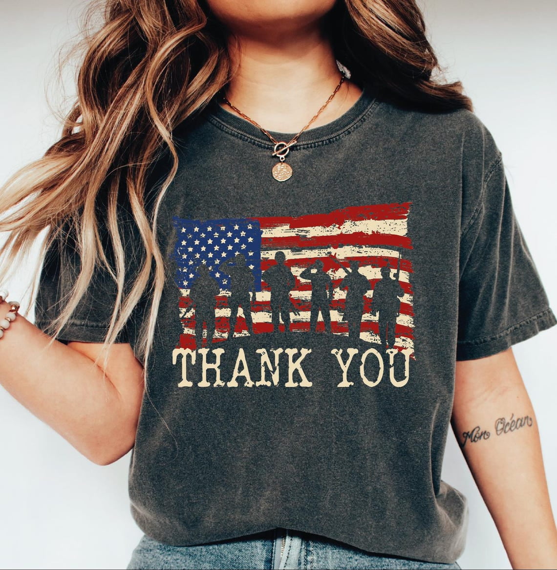 Patriotic Thank You Shirt, USA Military Tribute Shirt, Memorial Day Shirt, Usa Flag 4th of July ...
