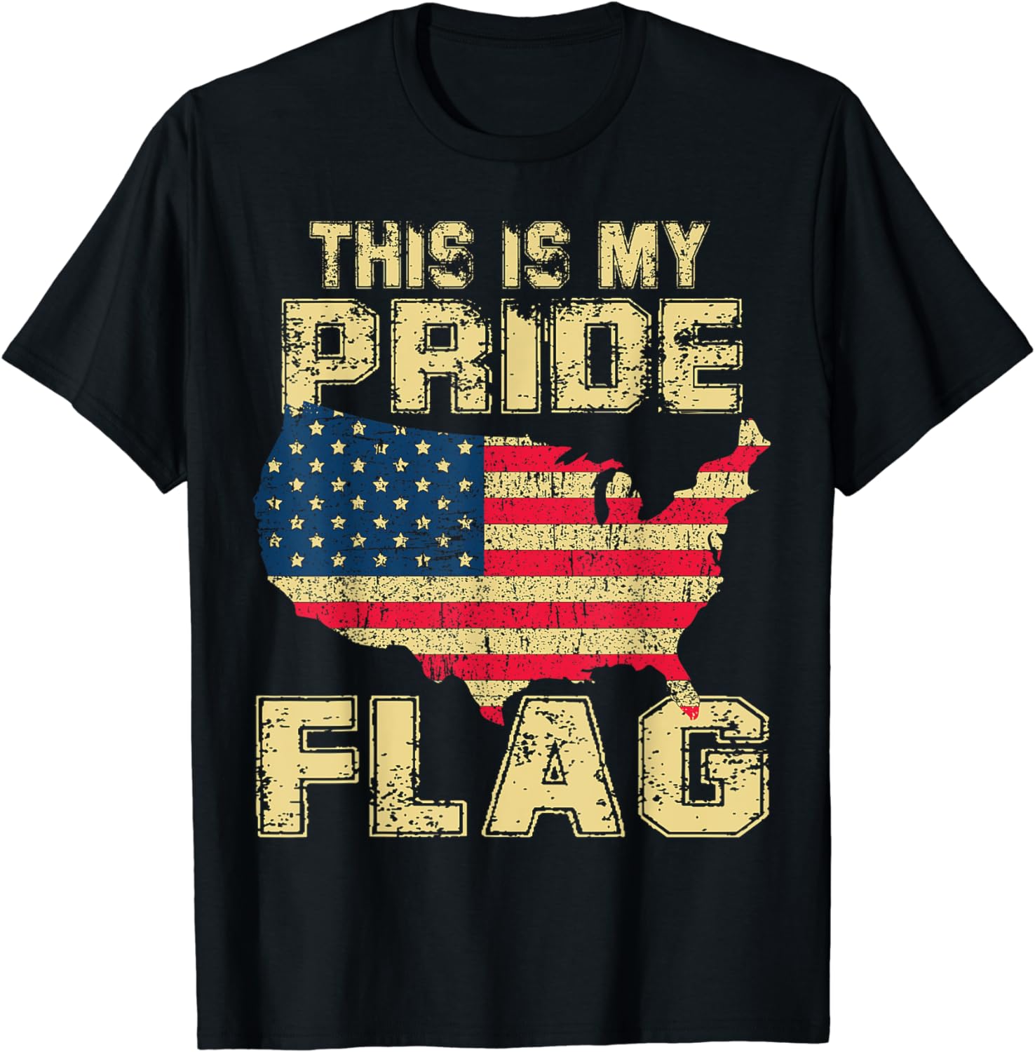 Patriotic This Is My Pride Flag USA American 4th of JulyT-Shirt ...