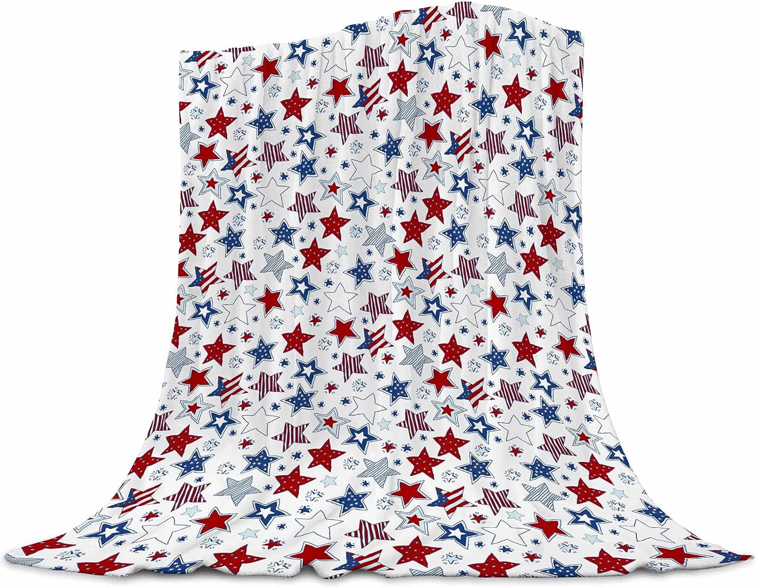 Patriotic Throw Blanket - 4th of July Memorial Day Independence Day ...
