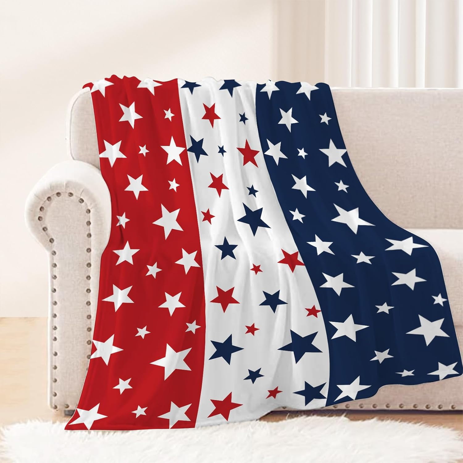 Patriotic Throw Blanket Kids Small 4th of July Memorial Day Fourth of ...