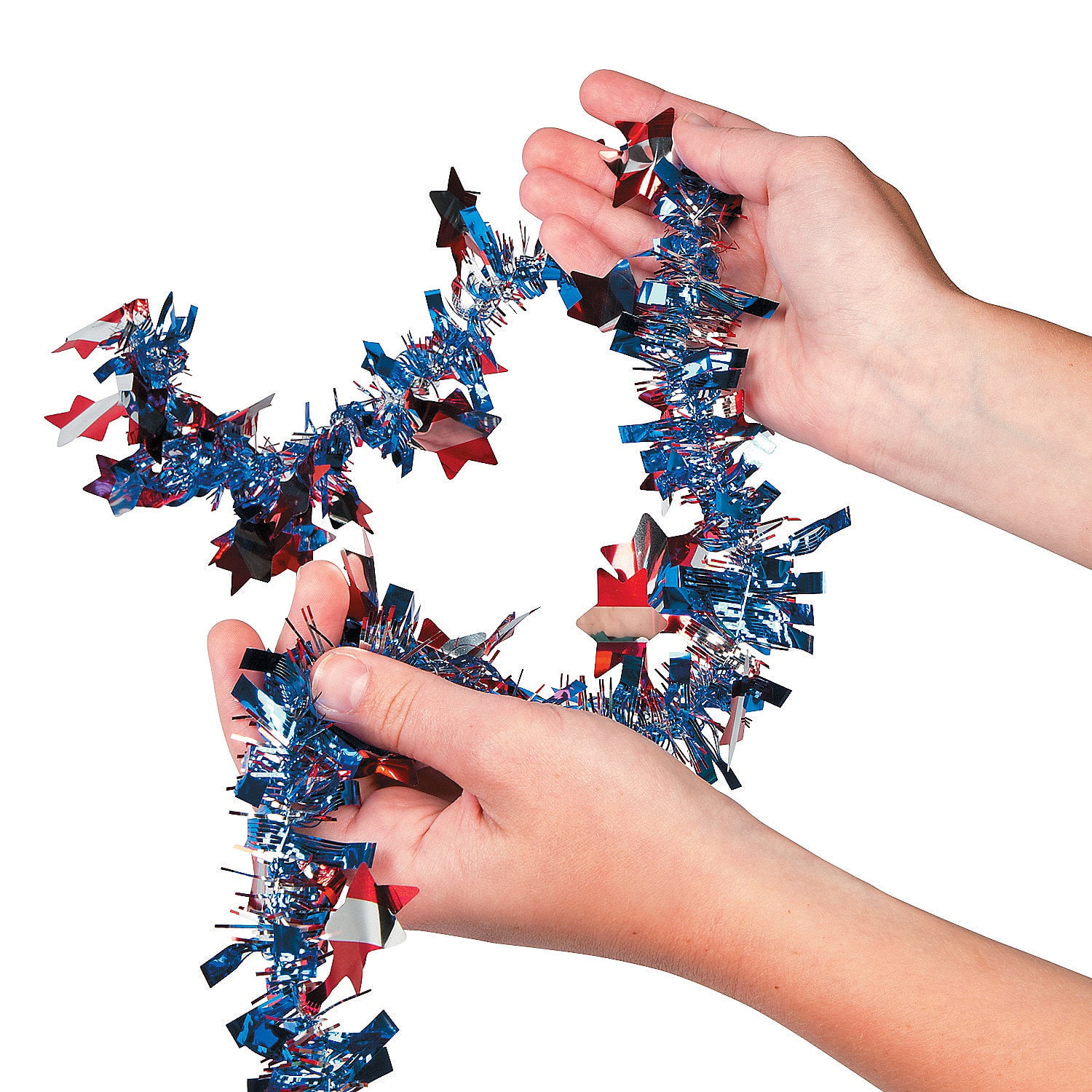 Patriotic Tinsel Garland - Party Decor - 1 Piece - Walmart.com