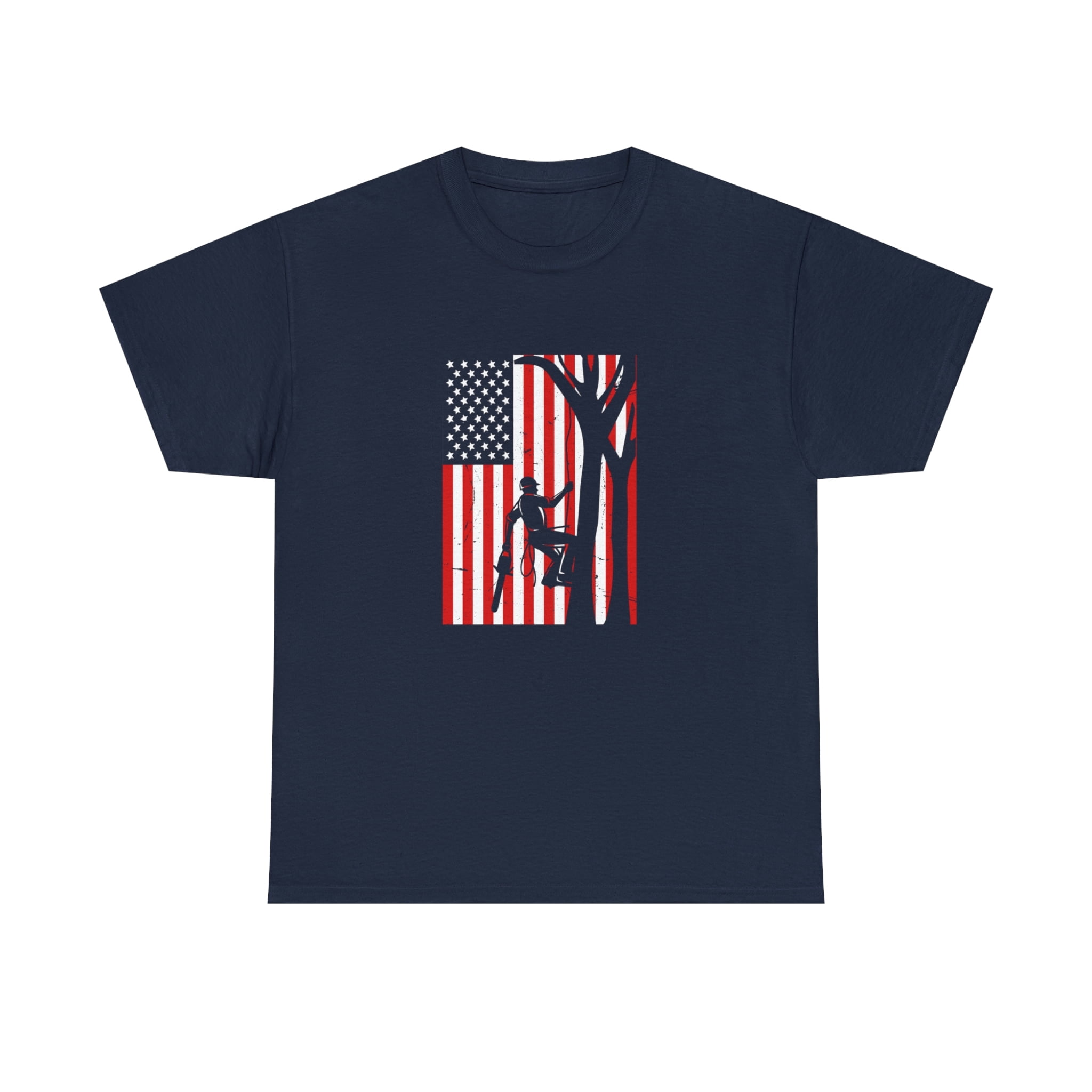 Patriotic Tree Climber Shirt, Chainsaw, Arborist, Tree Trimmer - ID ...