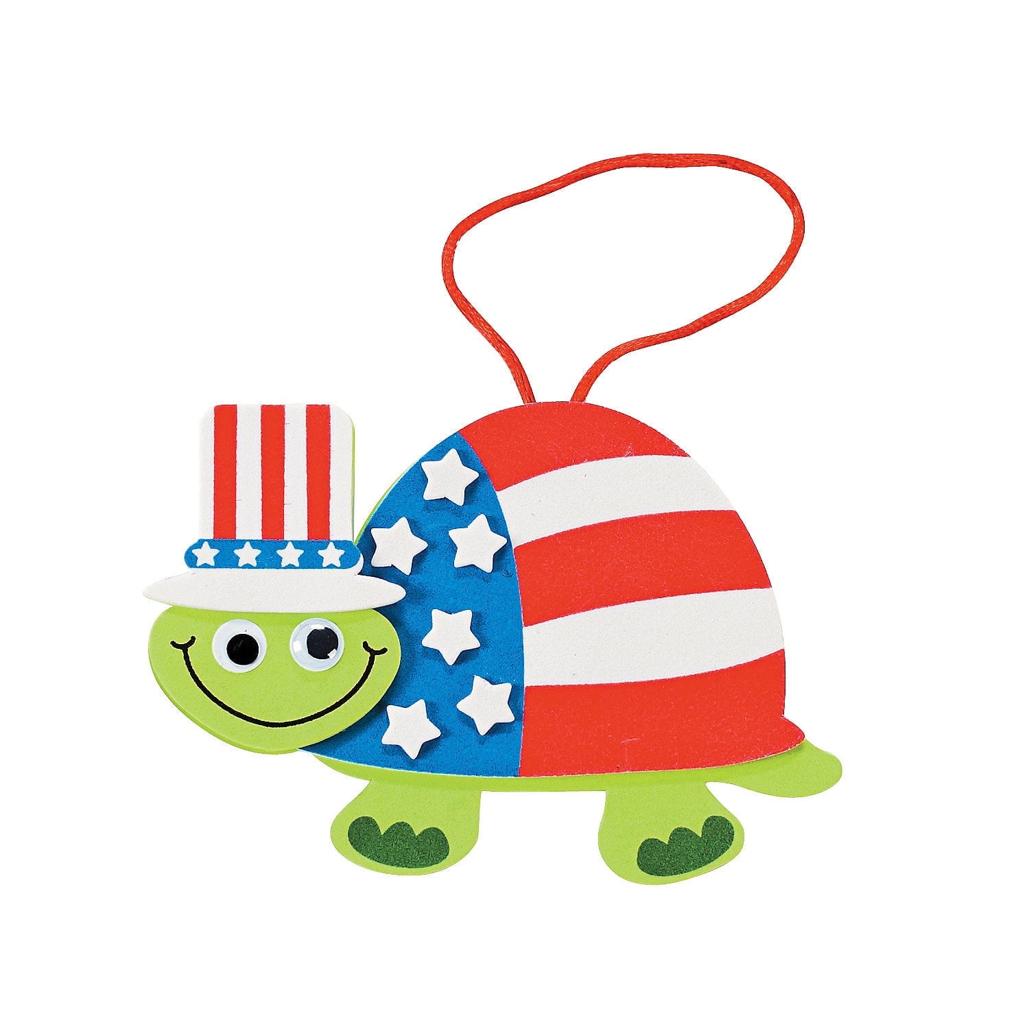 Patriotic Turtle Foam Ornament Craft Kit- Craft Kits - 12 Pieces ...