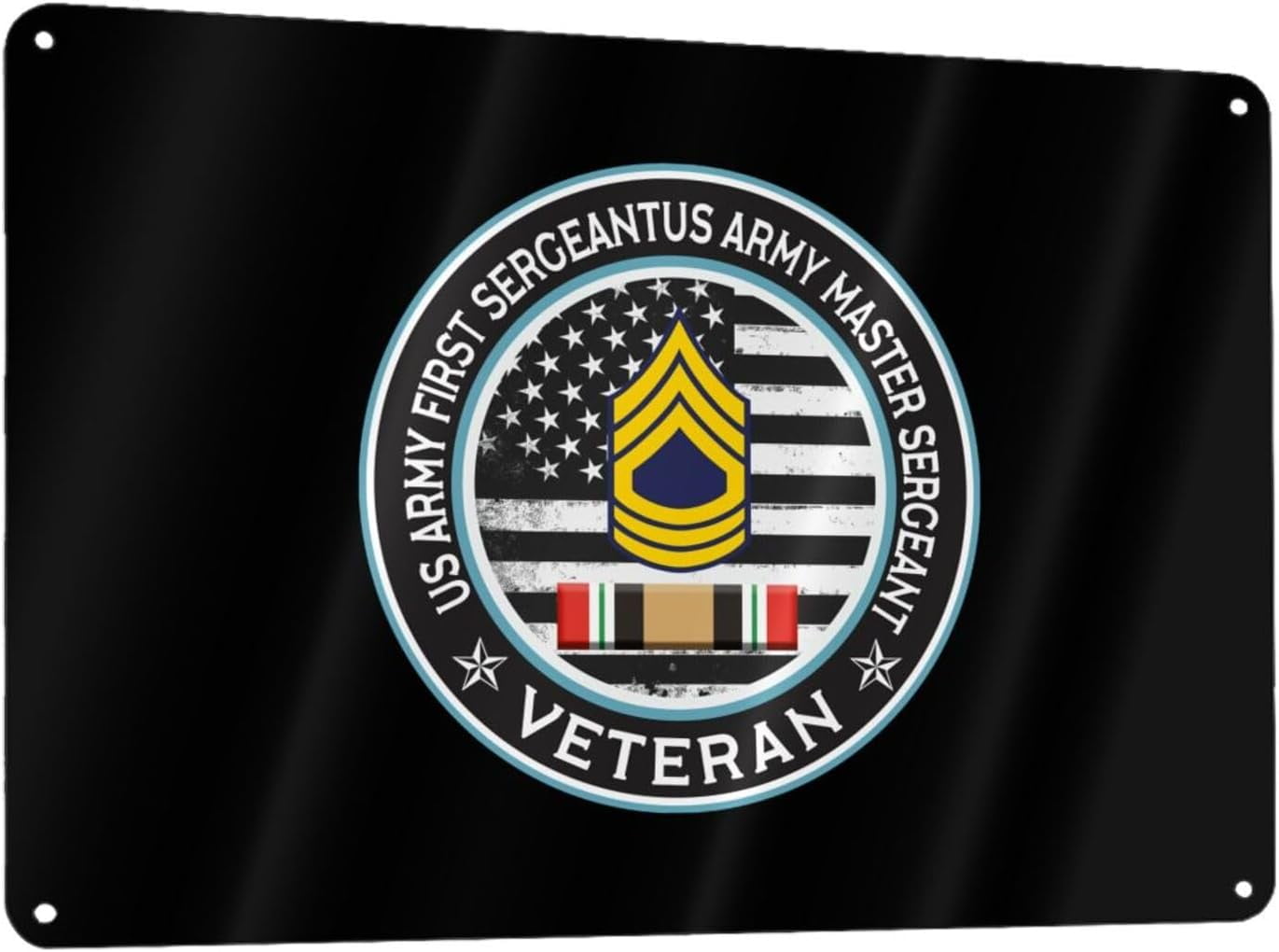 Patriotic “U.S. First Sergeant / Master Sergeant” 12×8 in Metal Wall ...