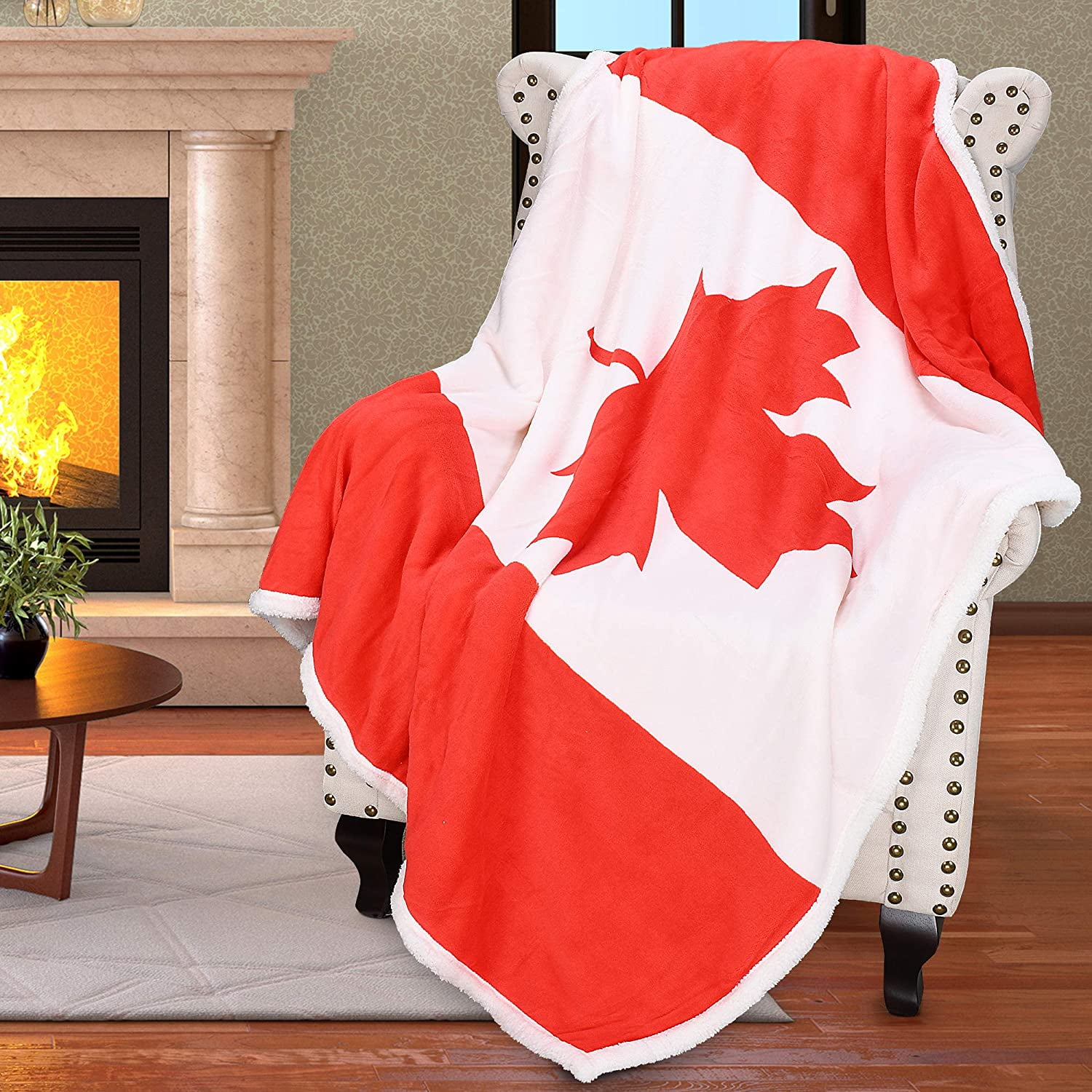 Patriotic US Flag Blanket, American National Flag Throws, Sherpa Fleece ...