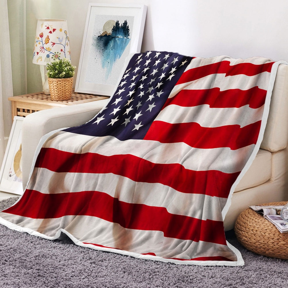 Patriotic US Flag Blanket, American National Flag Throws Blanket, American Flag Blanket, Super ...