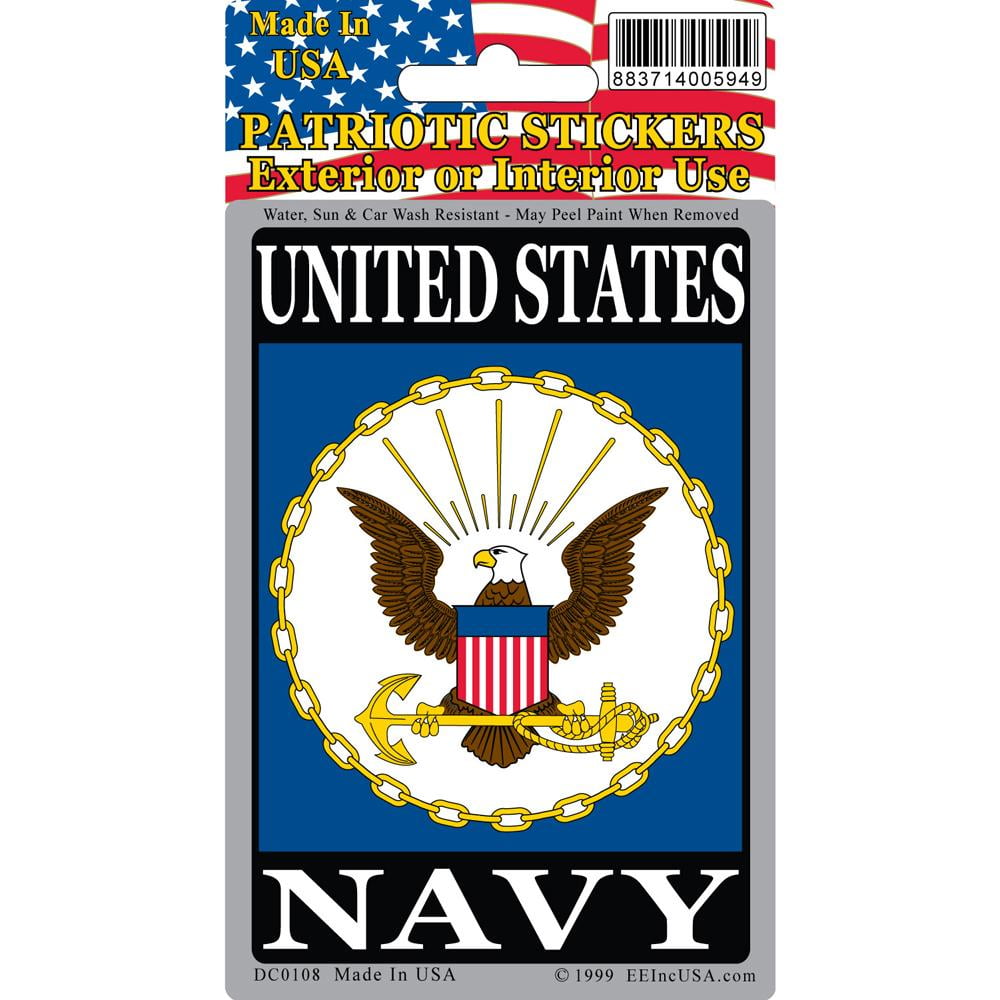 Patriotic US Navy Logo Car Decal - Walmart.com