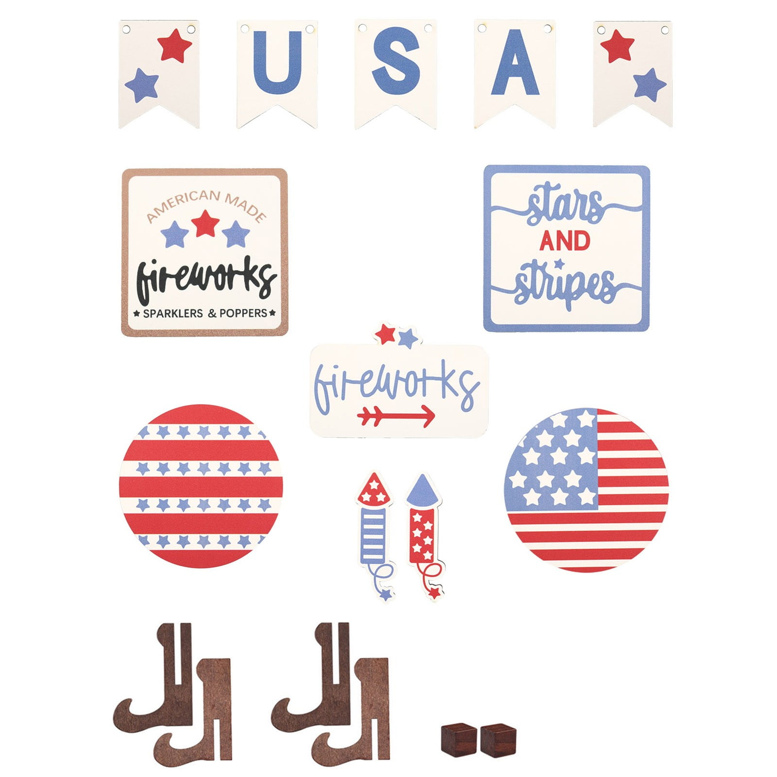 Patriotic USA Decorations Set Stars and Stripes Themed Party Supplies ...
