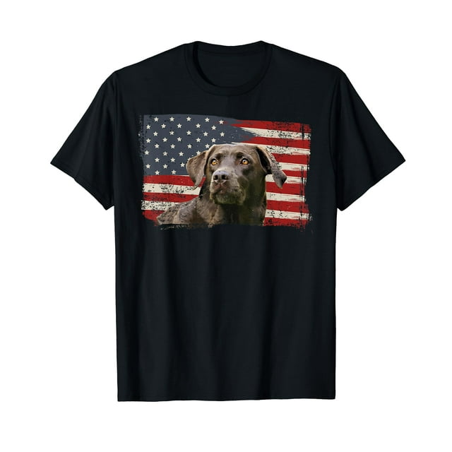 Patriotic USA Flag Black Labrador gift for Lab Owners Black T-Shirt ...