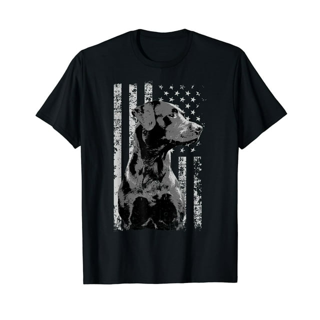 Patriotic USA Flag Black Labrador gift for Lab Owners Short Sleeve ...
