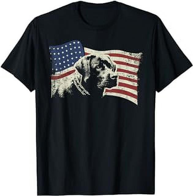 Patriotic USA Flag Black Labrador gift for Lab Owners T-Shirt - Walmart.com
