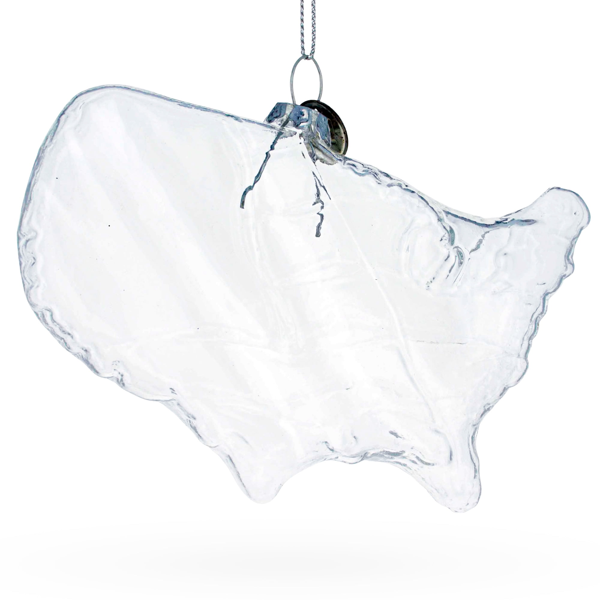 USA Map Clear Blown Glass Christmas Ornament - Walmart.com