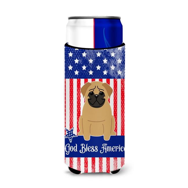 Patriotic USA Pug Brown Michelob Ultra Hugger for Slim Cans - Walmart.com
