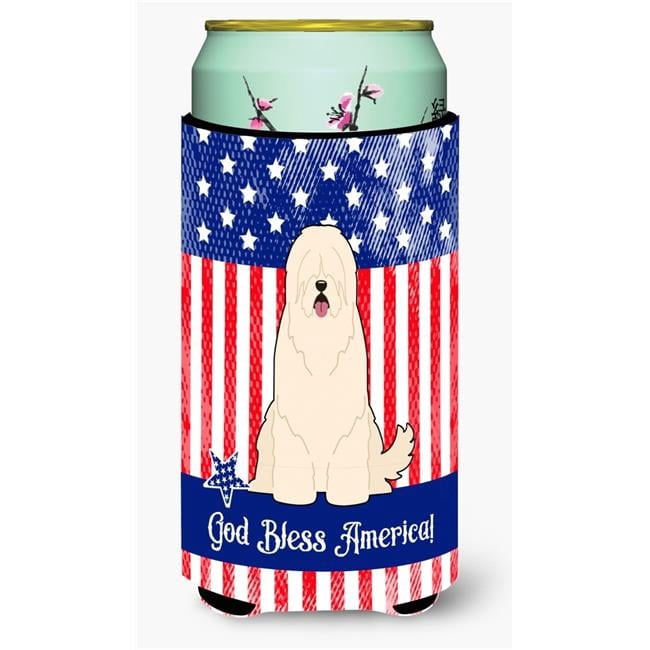 Patriotic USA South Russian Sheepdog Tall Boy Beverage Insulator Hugger ...