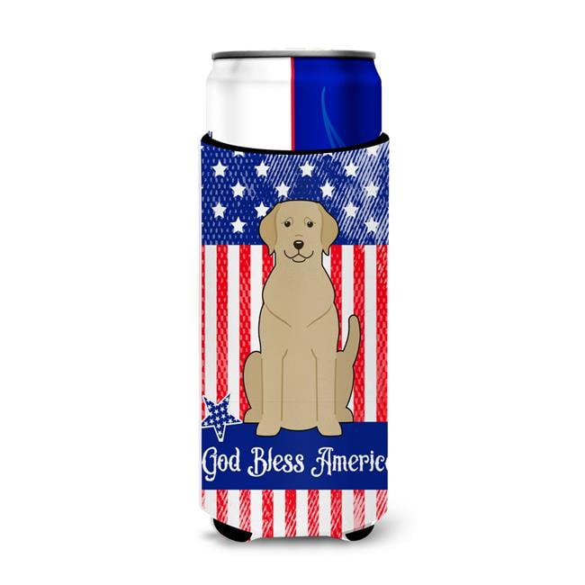 Patriotic USA Yellow Labrador Michelob Ultra Hugger for Slim Cans ...