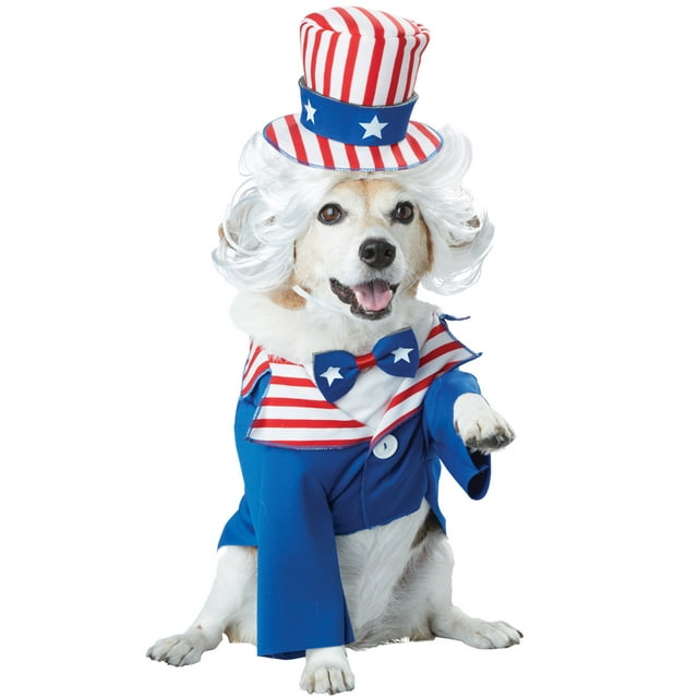 California Costumes Patriotic Uncle Sam Jacket & Hat Dog Apparel, Red ...