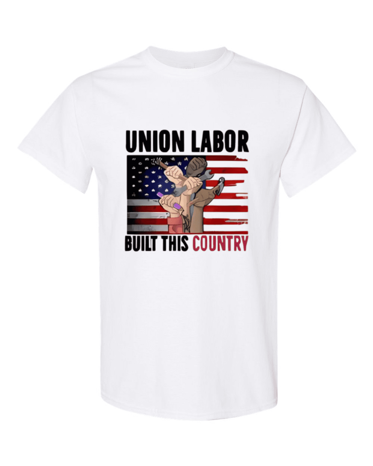 Patriotic Union Labor Worker Graphic Unisex T-Shirt for USA Pride, up ...