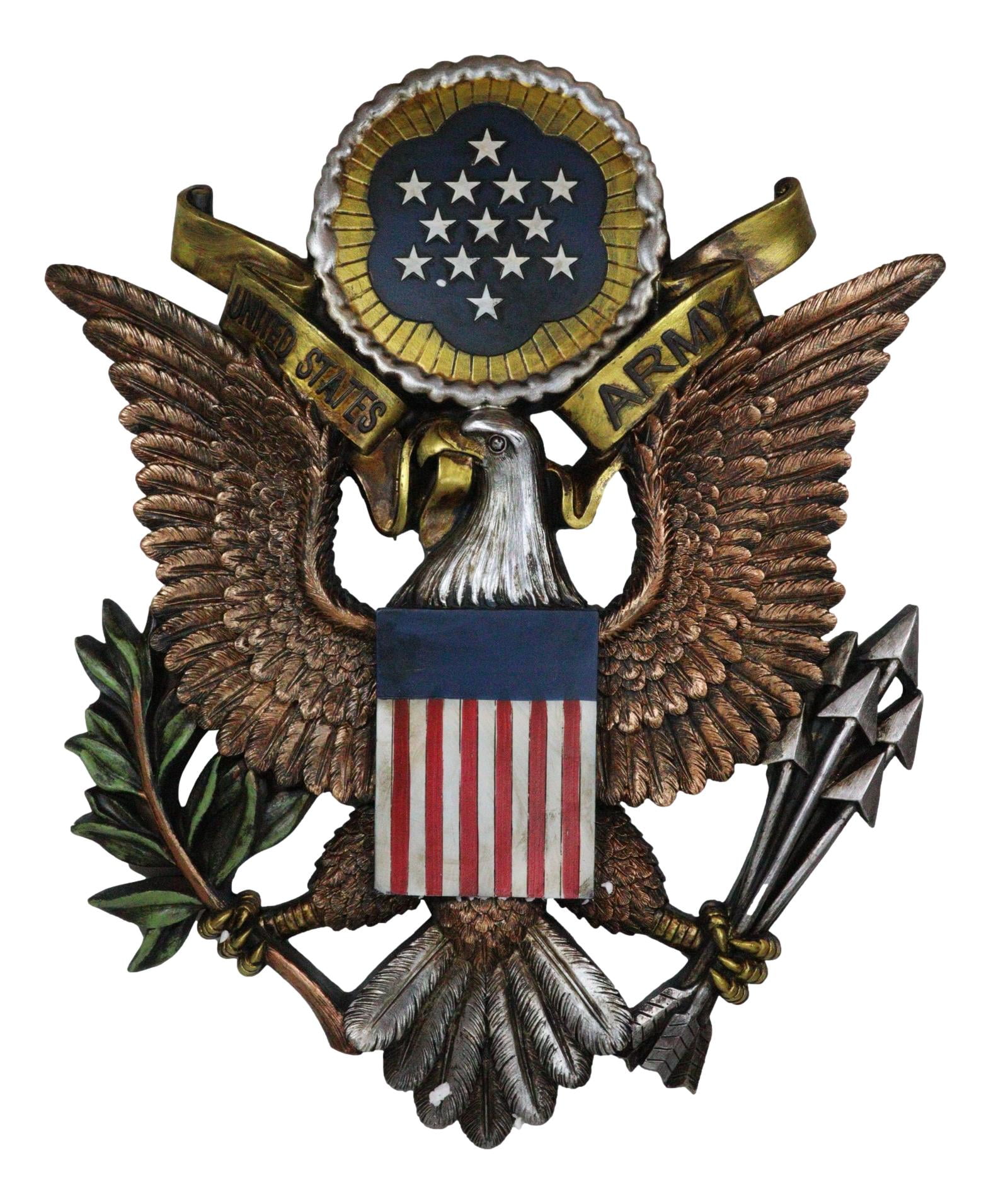 Patriotic United States Army Bald Eagle Great Seal Military Wall Decor ...