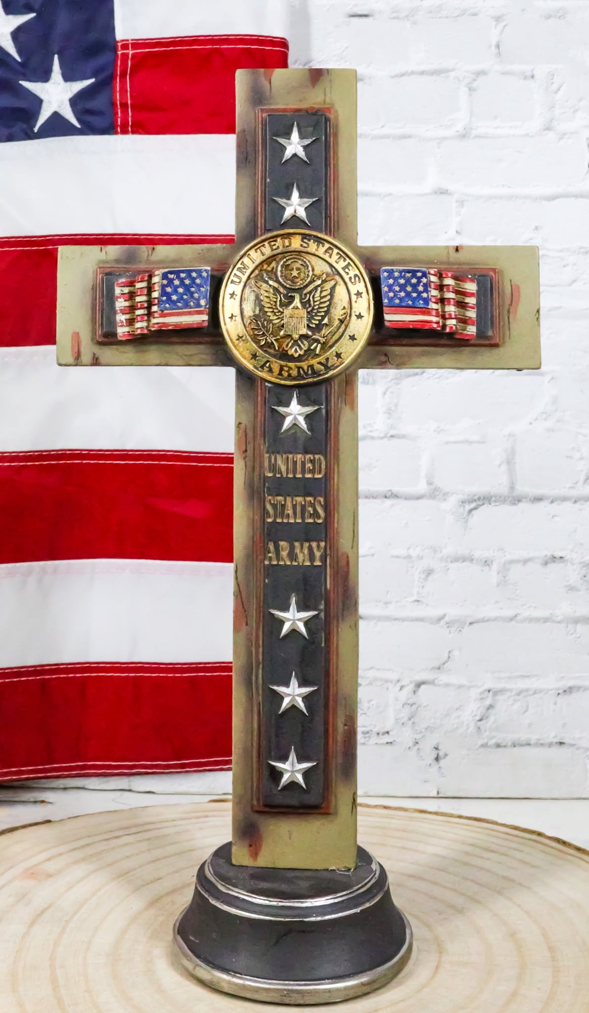 Patriotic United States Army Medallion Flags And Stars Memorial ...