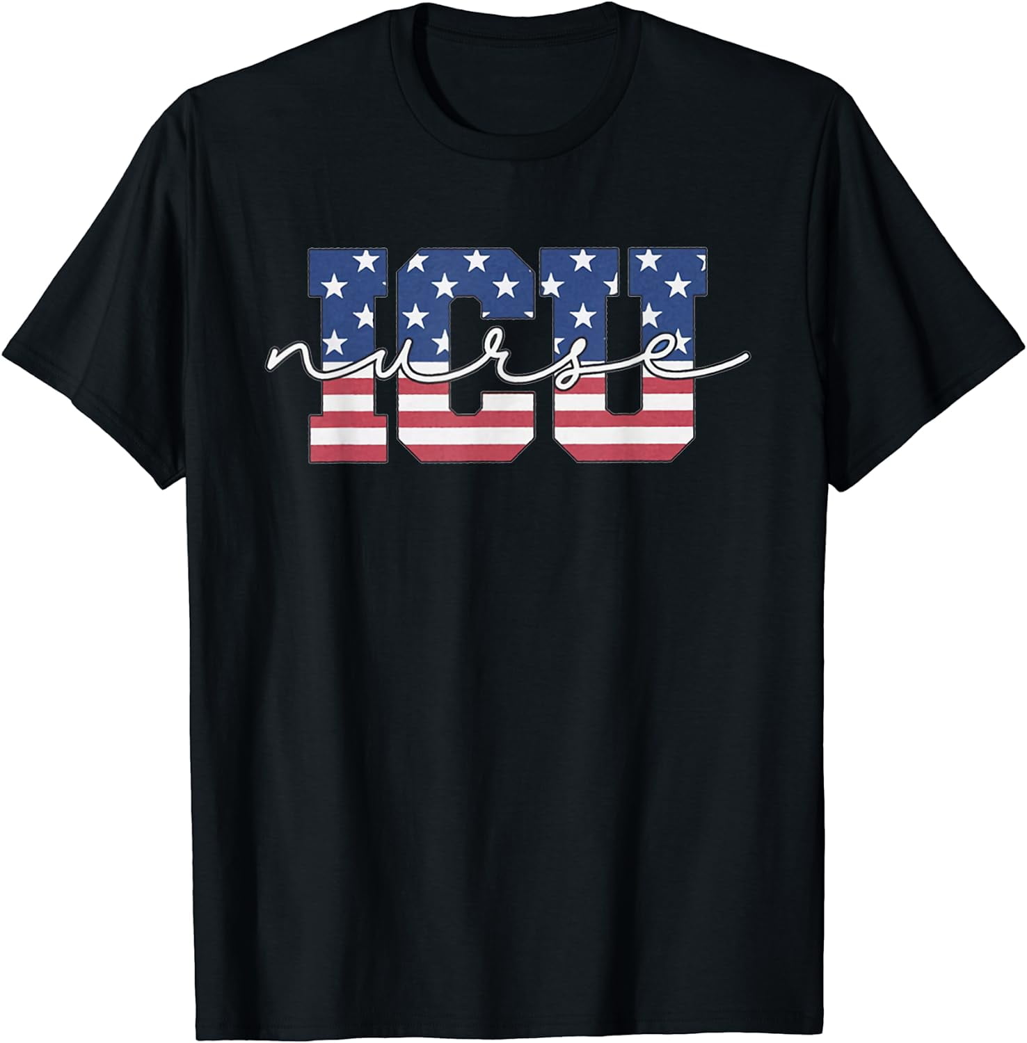 Patriotic VA ICU Nurse July 4th USA Independence Day Icu Rn T-Shirt ...