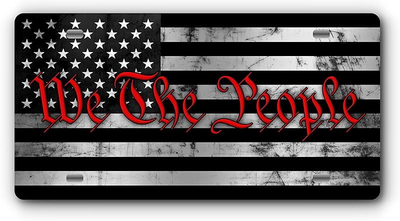 Patriotic Vanity Aluminum License Plate for Front of Trucks and Cars ...