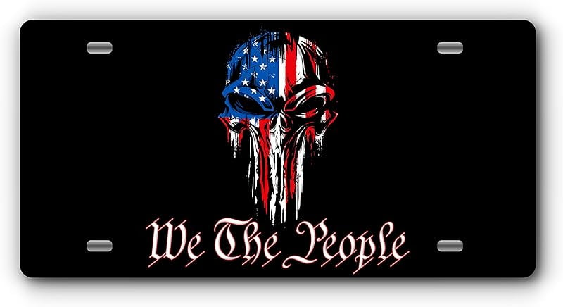 Patriotic Vanity Aluminum License Plate for Front of Trucks and Cars ...